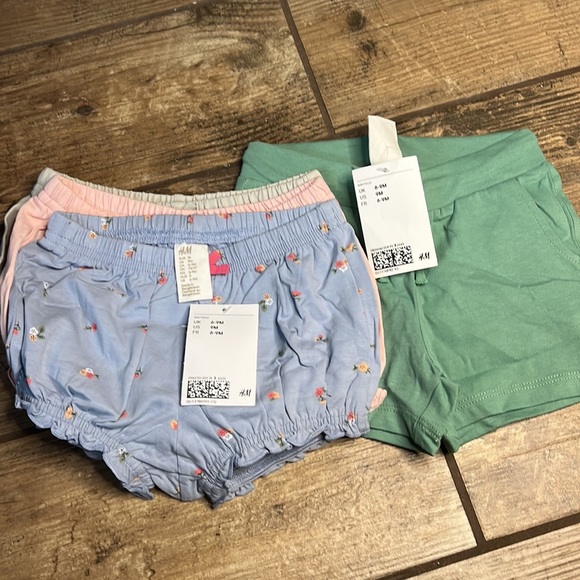 H&M | Bottoms | Hm 4 Pairs Of Baby Girl Shorts | Poshmark